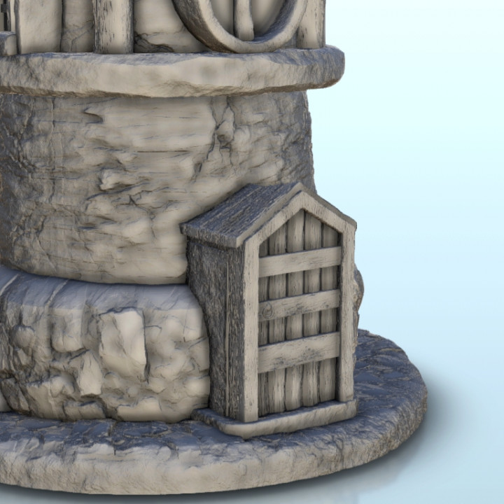 3D Printable Rounded tower with canons 10 - Hobbit medieval scenery ...