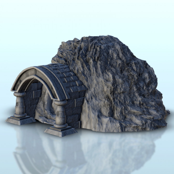 3D Printable Mine with entrance 11 - Hobbit medieval scenery terrain ...