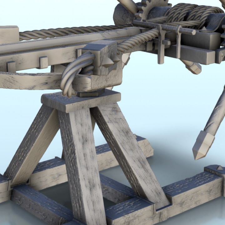 3D Printable Wooden ballista with bolt 2 - Hobbit medieval scenery ...