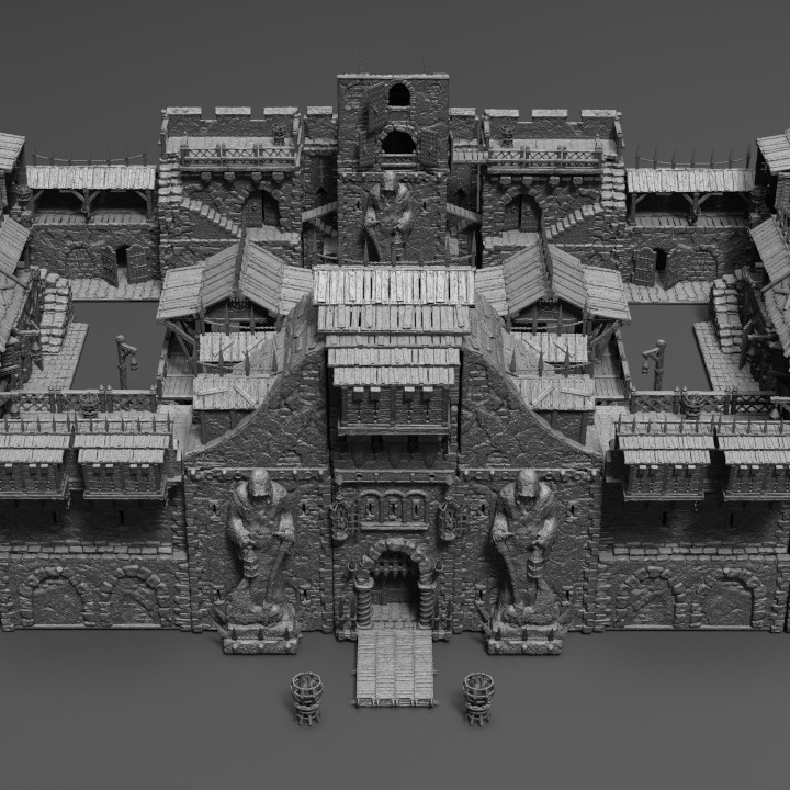 3D Printable The Grimness Fortress (basic set) by DecoQuest Workshop