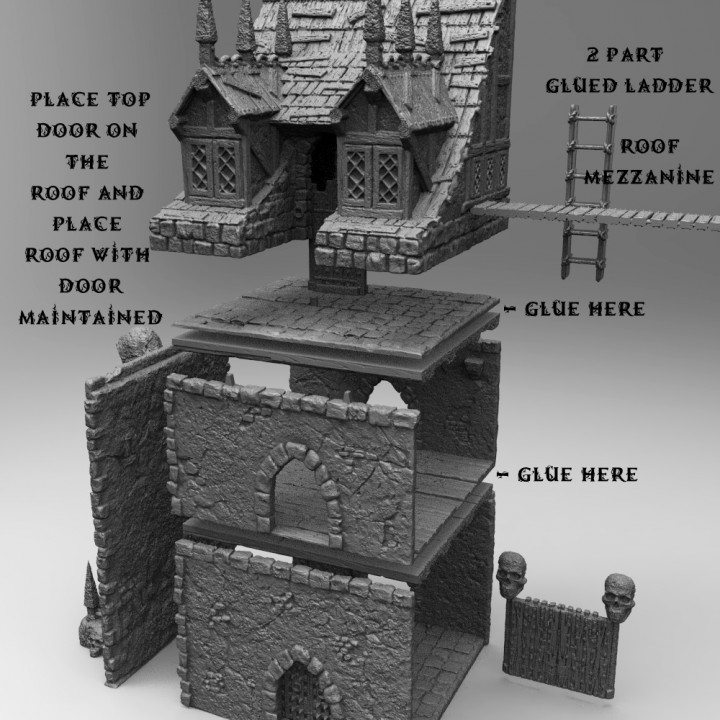 3D Printable The Grimness Fortress (basic set) by DecoQuest Workshop