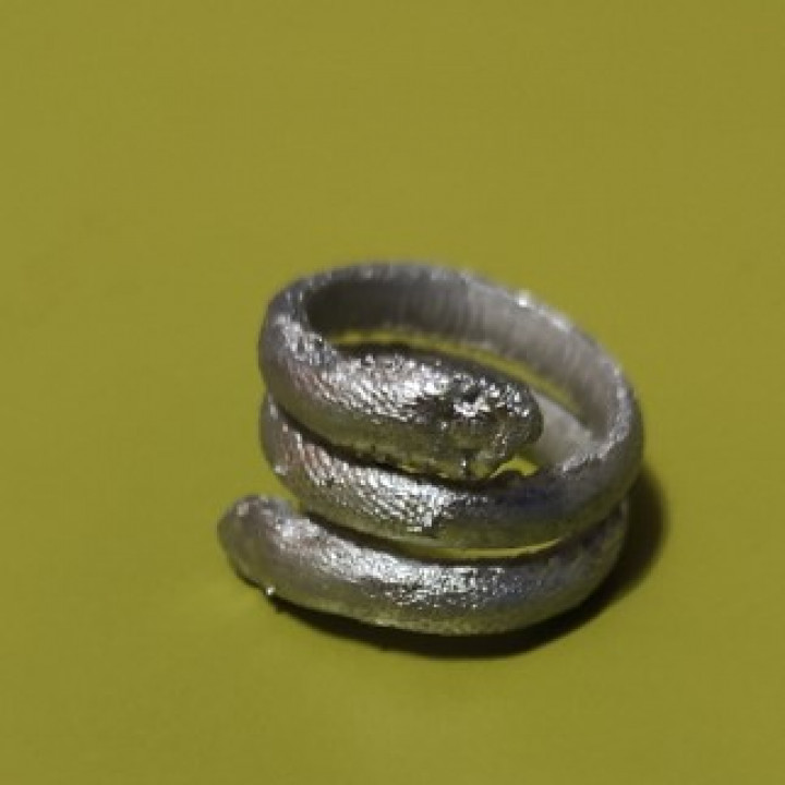 3D Printable RING SNAKE by philippe legros