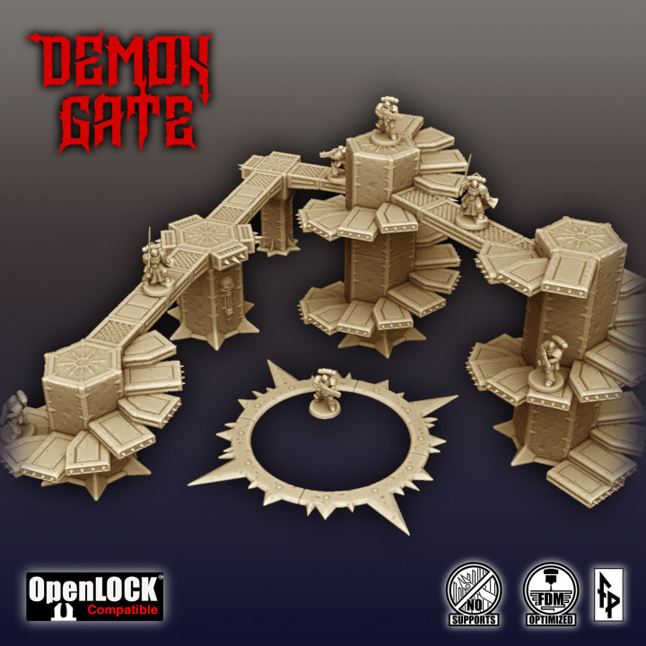 3D Printable Demon Gate by Forbidden Prints