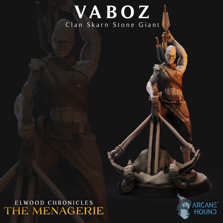 3D Printable Stone Giant Archer - Support Free by Arcane Hound