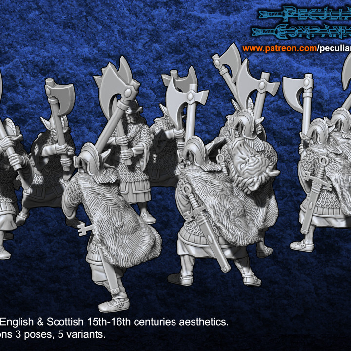 3D Printable Anglo-Scottish Elfs - Royal Lions by Erramir Orlans