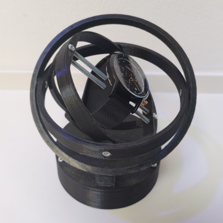 3D Printable Gyro Winder watch hoder by alessandro rotondi