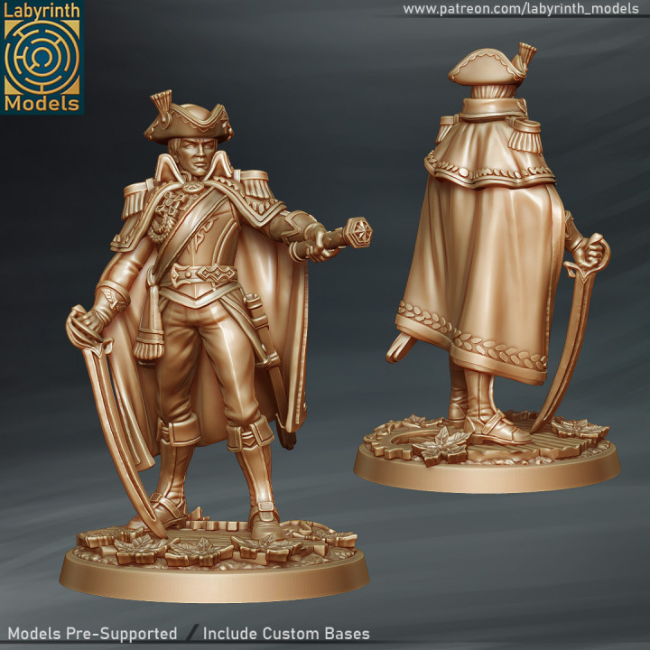 3D Printable Magitek Captain - 28mm and 32mm scale by Labyrinth Models