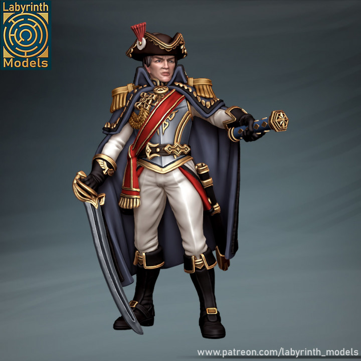 3D Printable Magitek Captain - 28mm and 32mm scale by Labyrinth Models