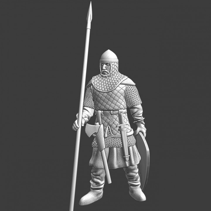 3D Printable Medieval Slavic Guard by Northern Crusades Miniatures