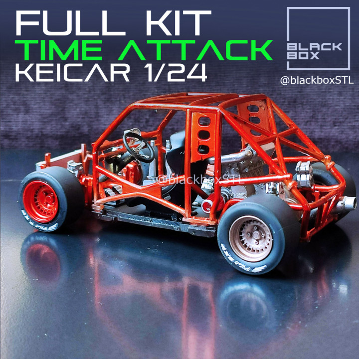3D Printable Time Attack Keicar FULL MODELKIT 1/24 by black-box ...