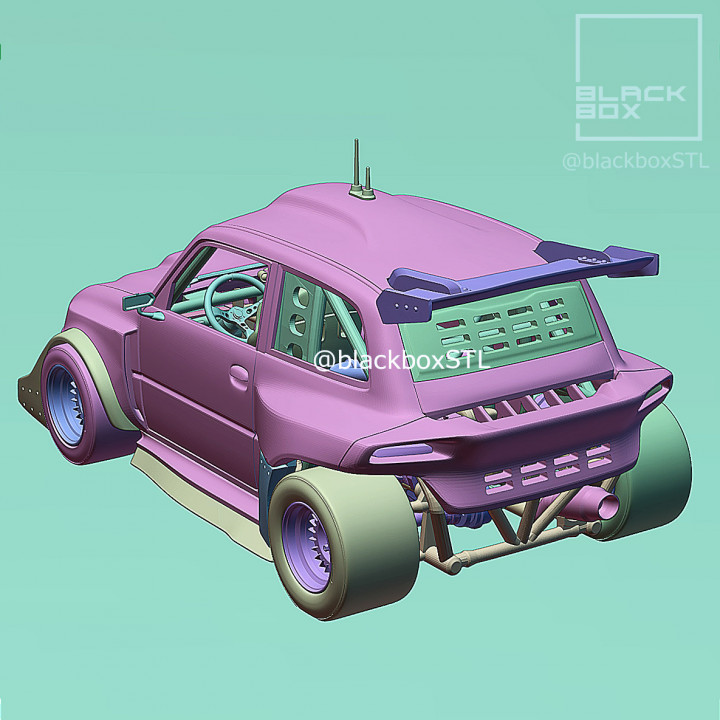 3D Printable Time Attack Keicar FULL MODELKIT 1/24 by black-box ...