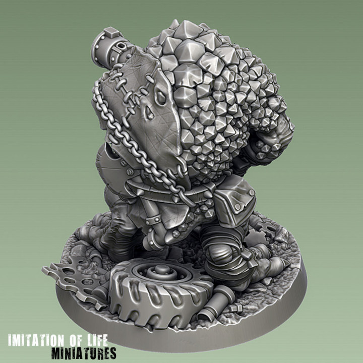 3D Printable Big crusty lizard mutant #1 by Imitation of Life Miniatures