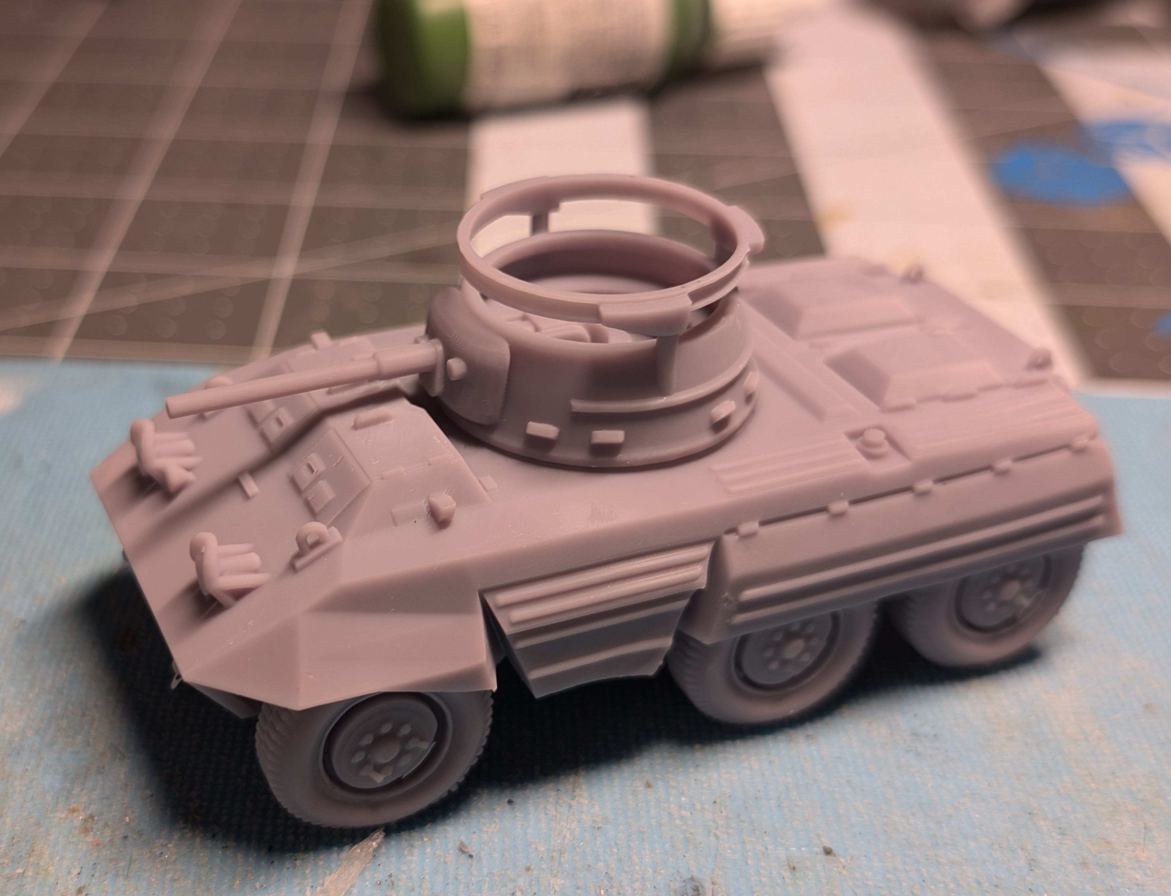 3D Printable M8 Greyhound armored car - 28mm by Eskice Miniature - Aron