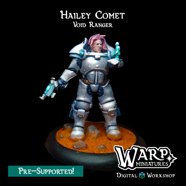 3D Printable Hailey Comet - Void Ranger by Warp Miniatures