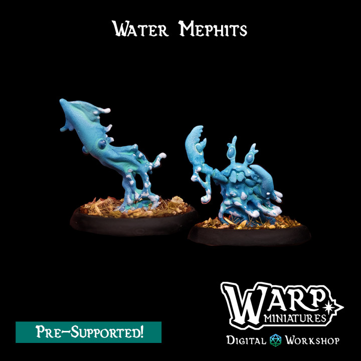 3D Printable Water Mephits by Warp Miniatures