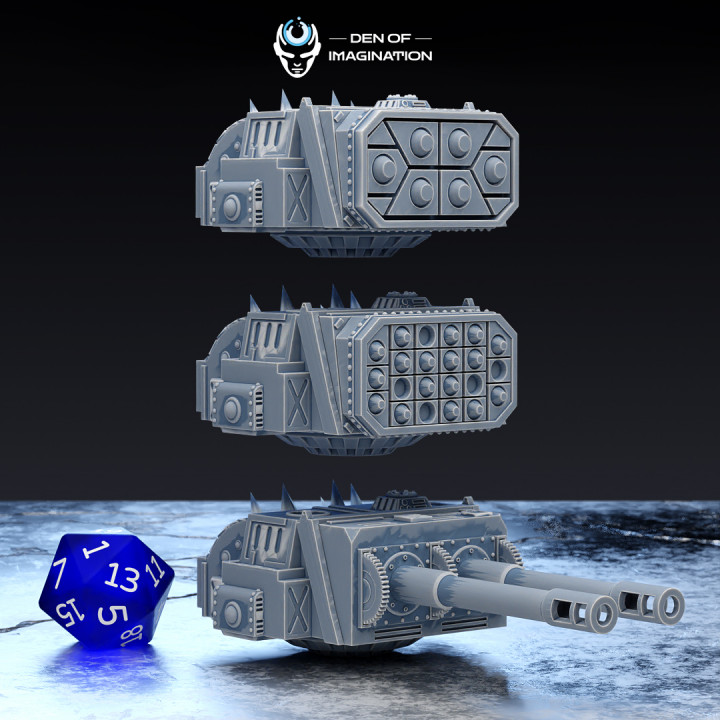 3D Printable Chaos Unbroken - Infernal Mech Carapace Turret by WildMesh