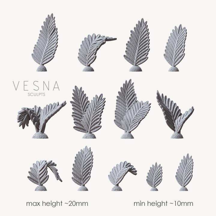 3D Printable FANTASY FOREST FERN by VESNA SCULPTS