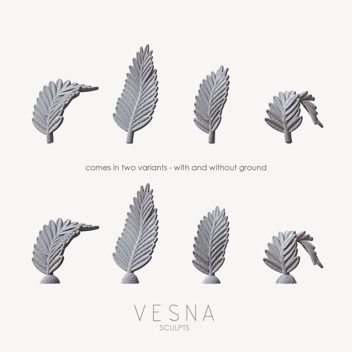 3D Printable FANTASY FOREST FERN by VESNA SCULPTS