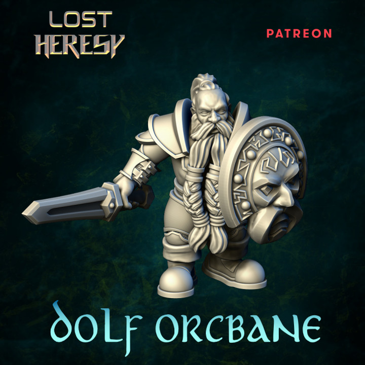 3D Printable Dolf Orcbane by Lost Heresy Miniatures