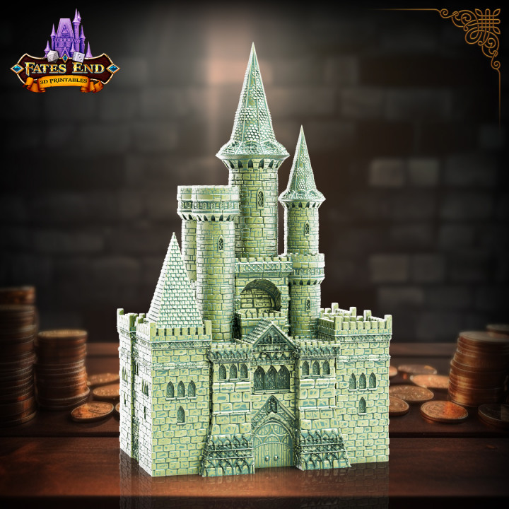 3D Printable Cursed Vampire Castle Bank - SUPPORT FREE! by FatesEnd