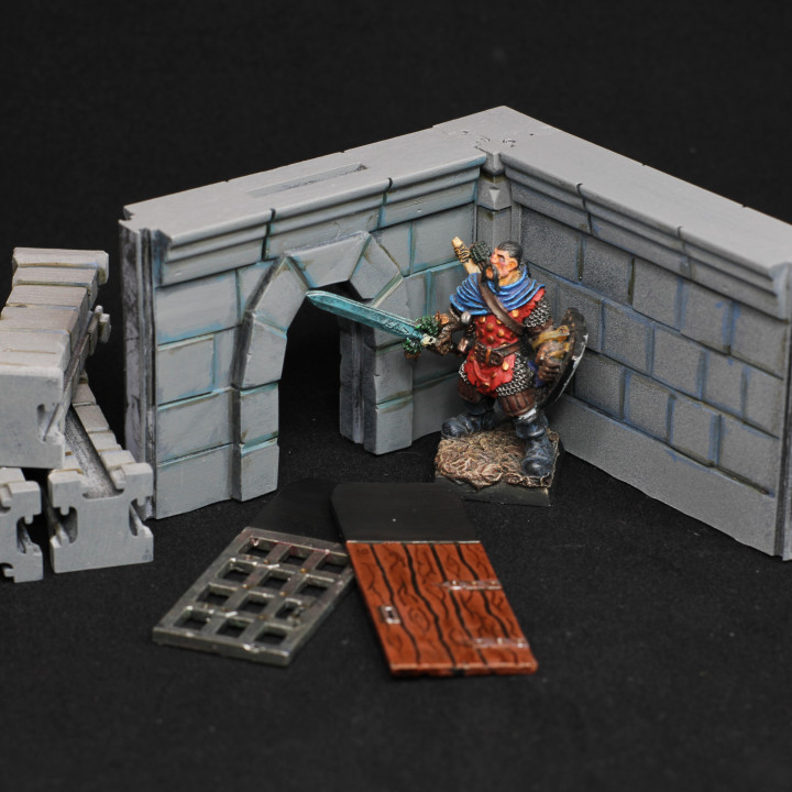 3D Printable Modular Fantasy Dungeon by Silveraxesmodeling