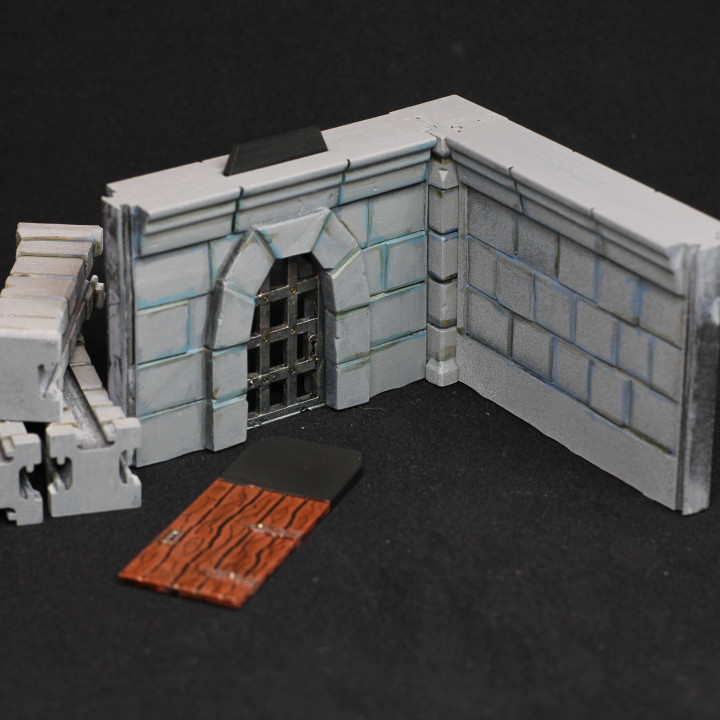3D Printable Modular Fantasy Dungeon by Silveraxesmodeling
