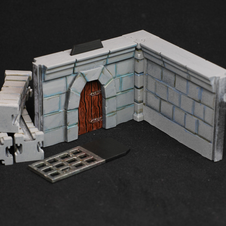 3D Printable Modular Fantasy Dungeon by Silveraxesmodeling