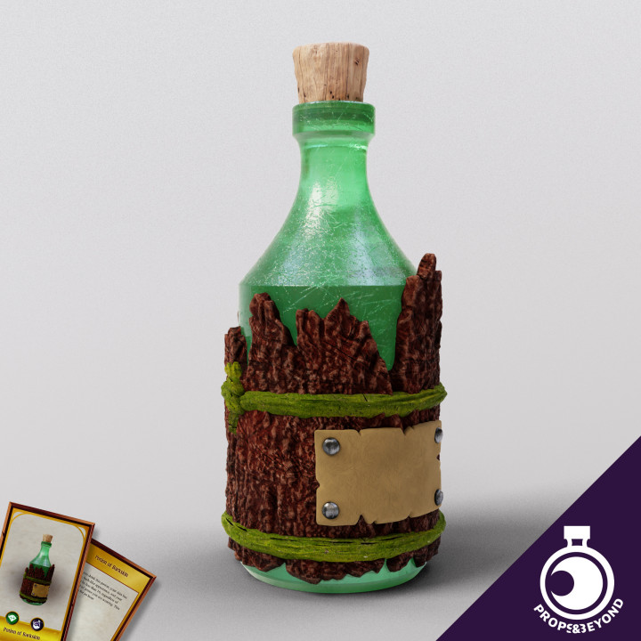 3D Printable Potion of Barkskin by Props&Beyond
