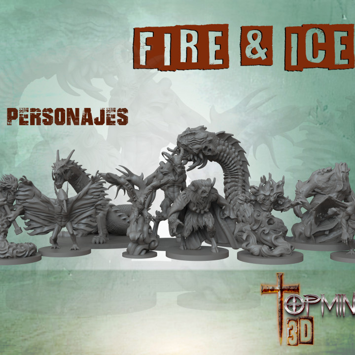 3D Printable PERSONAJES PARA PATHFINDER D&D FIRE & ICE by Ignacio ...