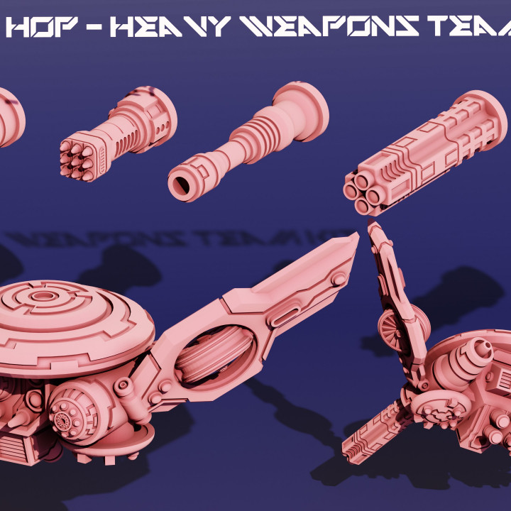 3D Printable LIC HOP - Heavy Weapons team by The Lelanian Industrial ...