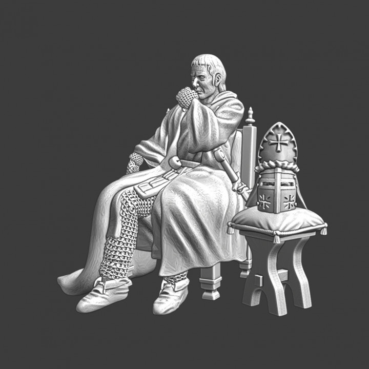 3D Printable Medieval bishop at his court - field version by Northern ...