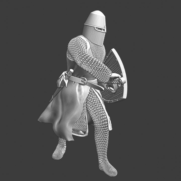 3D Printable Livonian Brother Knight - Drawing sword by Northern ...