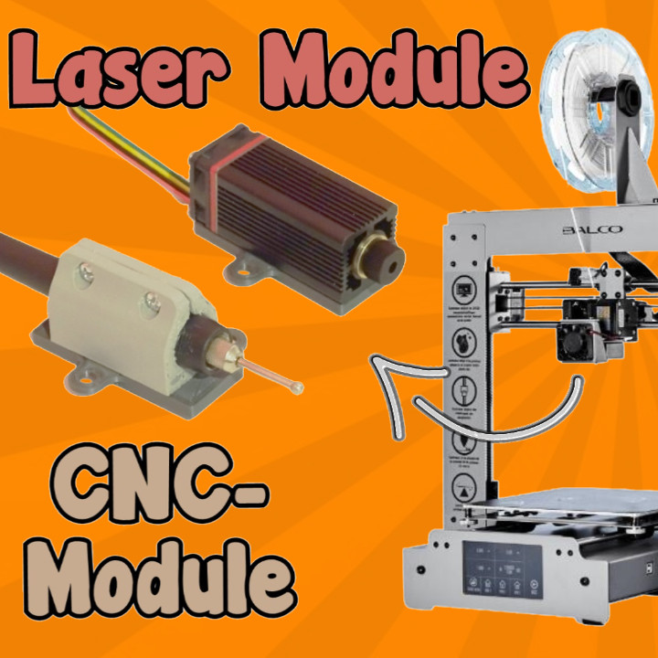 3D Printable Modular 2in1 Lasercutter + CNC from 3D Printer by Creative ...