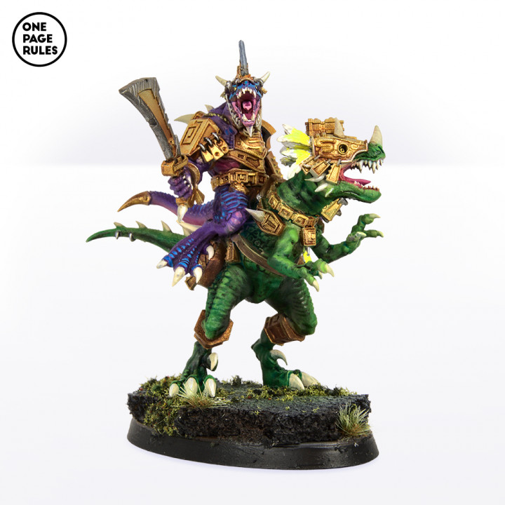 3D Print of Saurian Veteran on Raptor by onepagerules