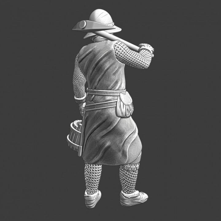 3D Printable Medieval sapper - professional engineer by Northern ...