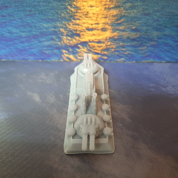 3D Printable Alaskan Republic mid-sized Battleship: Barbarian Class by ...