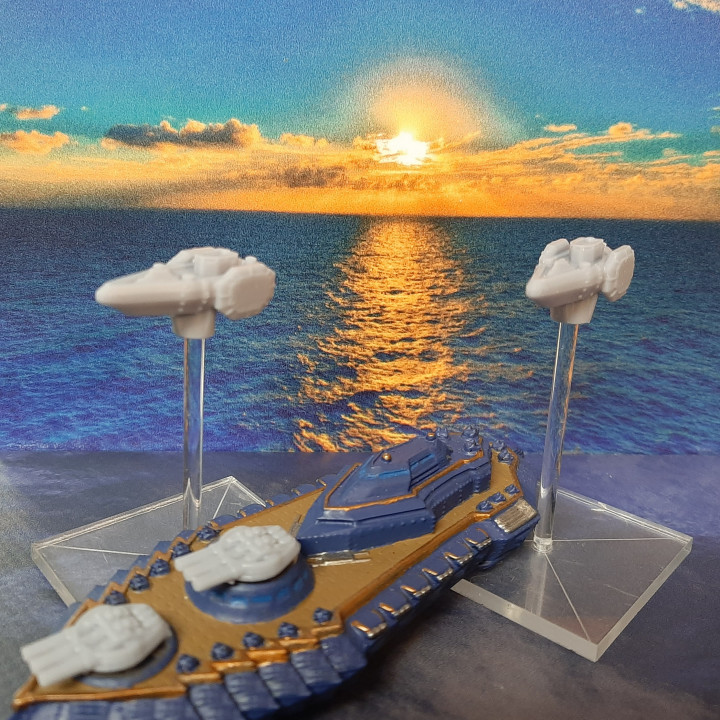 3D Printable Alaskan Republic Buckler Support Ship by sean lathrop