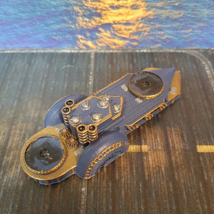 3D Printable Paddle Boat demi-Battleship: Gold Standard Gen 1 by sean ...