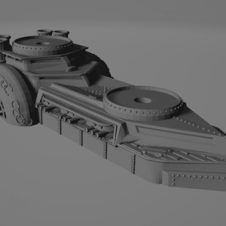 3D Printable Paddle Boat demi-Battleship: Gold Standard Gen 1 by sean ...