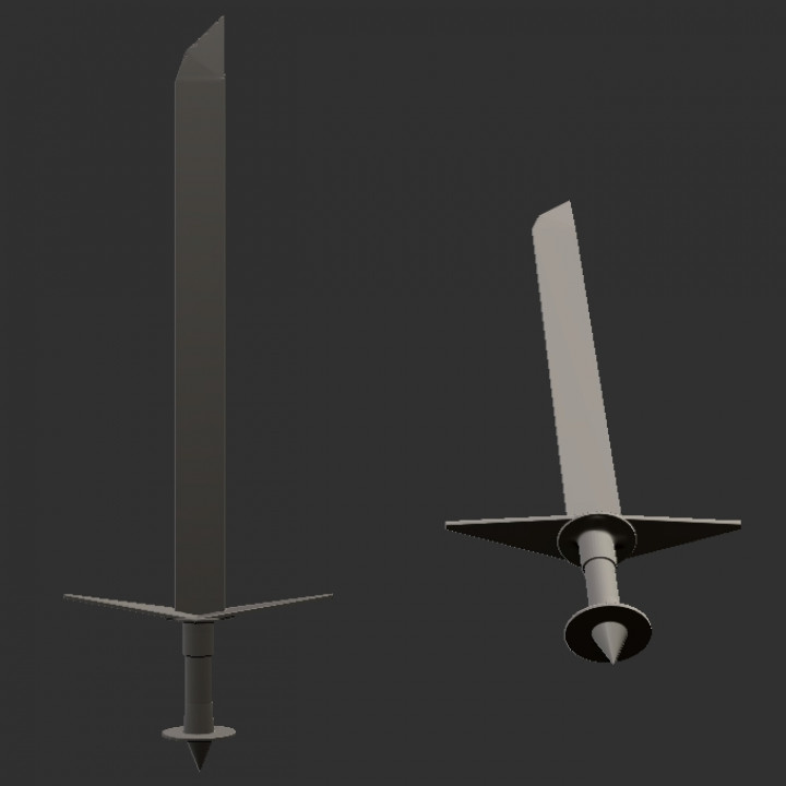 3D Printable Basic Sword by The Sands of War