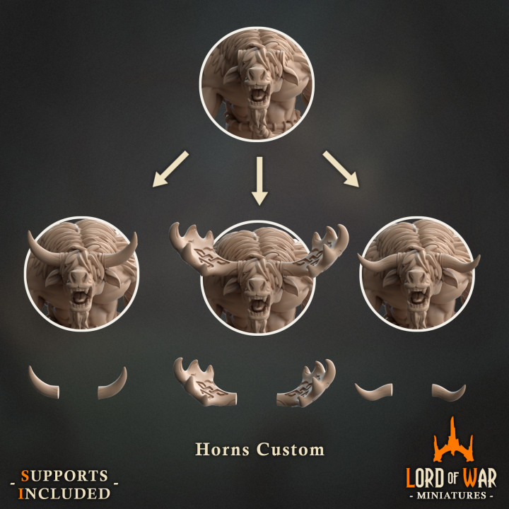 3D Printable COMPLETE Moutain Walker Minotaur Army Bundle (Presupported ...