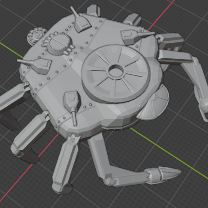 3D Printable Alaskan Republic Walker: King Crab by sean lathrop