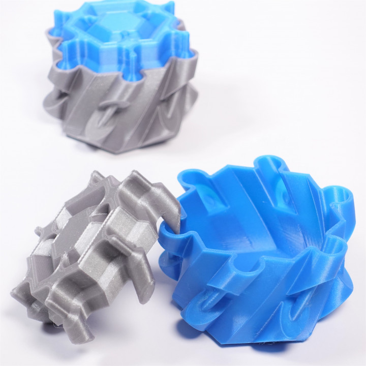 3D Printable Sixpin Box by Clockspring