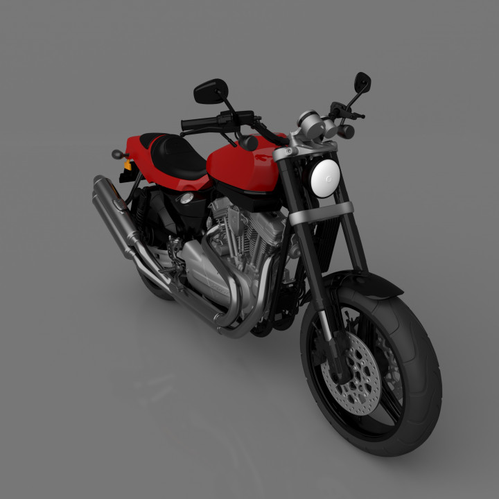 3D Printable Sportster Motorcycle Ready to Print by demis sarda