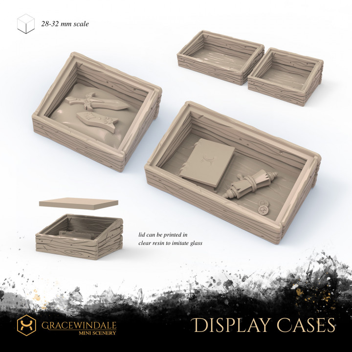 3D Printable Display Cases by Gracewindale Mini Scenery