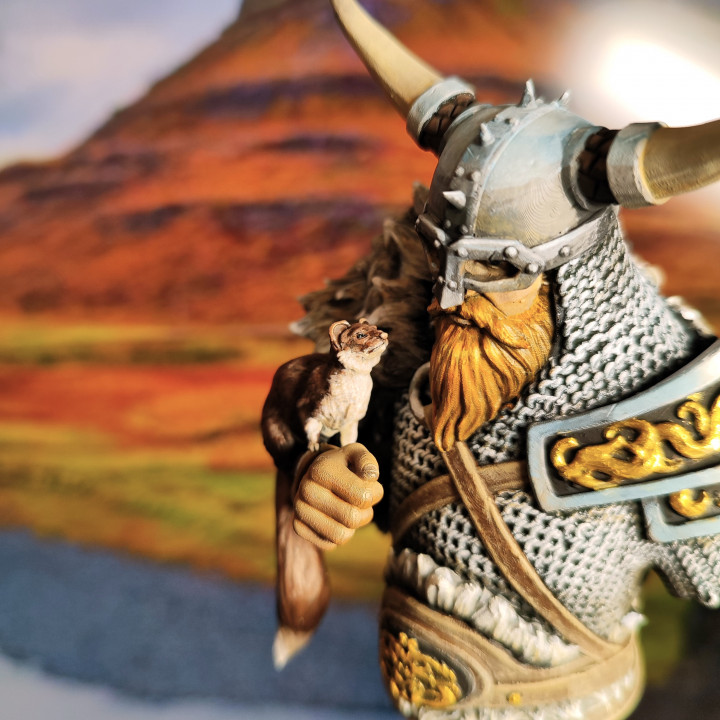 3D Print of Kolgrim viking bust pre-supported by MiniRick