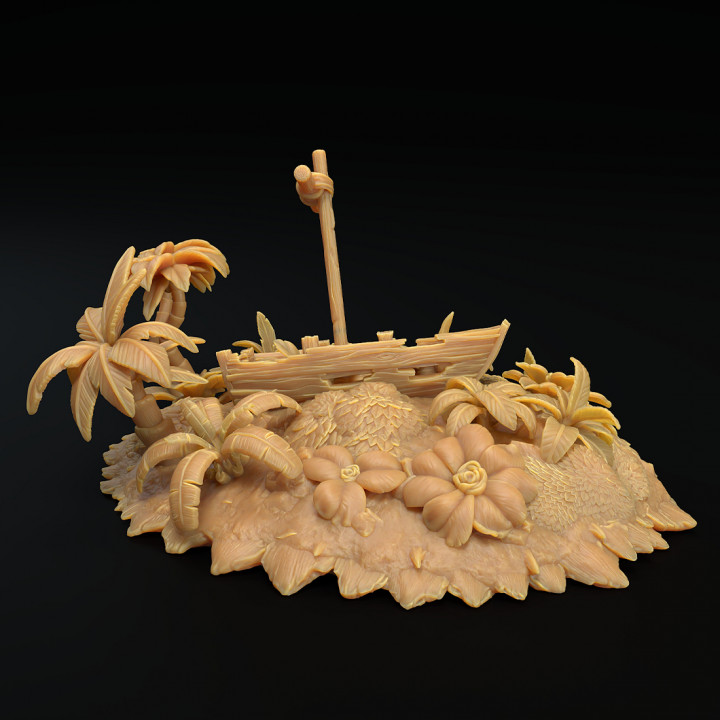 3D Printable The Floating Isle - Presupported | Miniature Set by The ...