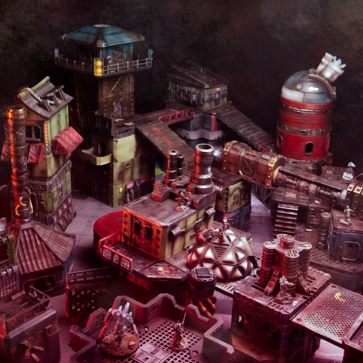 3D Printable Flatline City - Slum Tents by Saucermen Studios