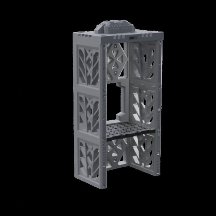 3D Printable Flatline City - Industrial Elevator by Saucermen Studios