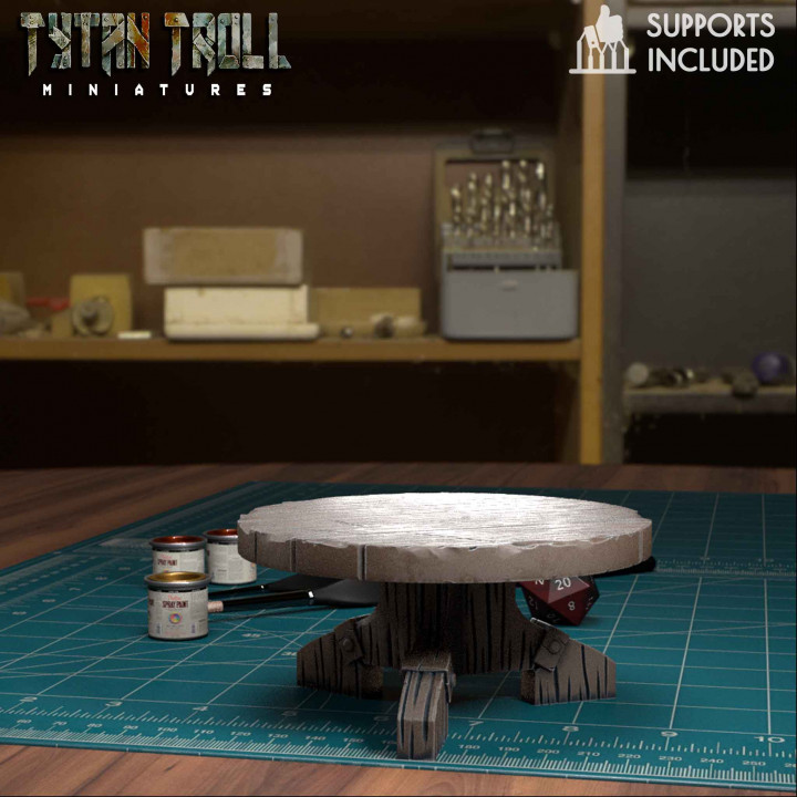 3D Printable Table [Pre-Supported] by TytanTroll Miniatures